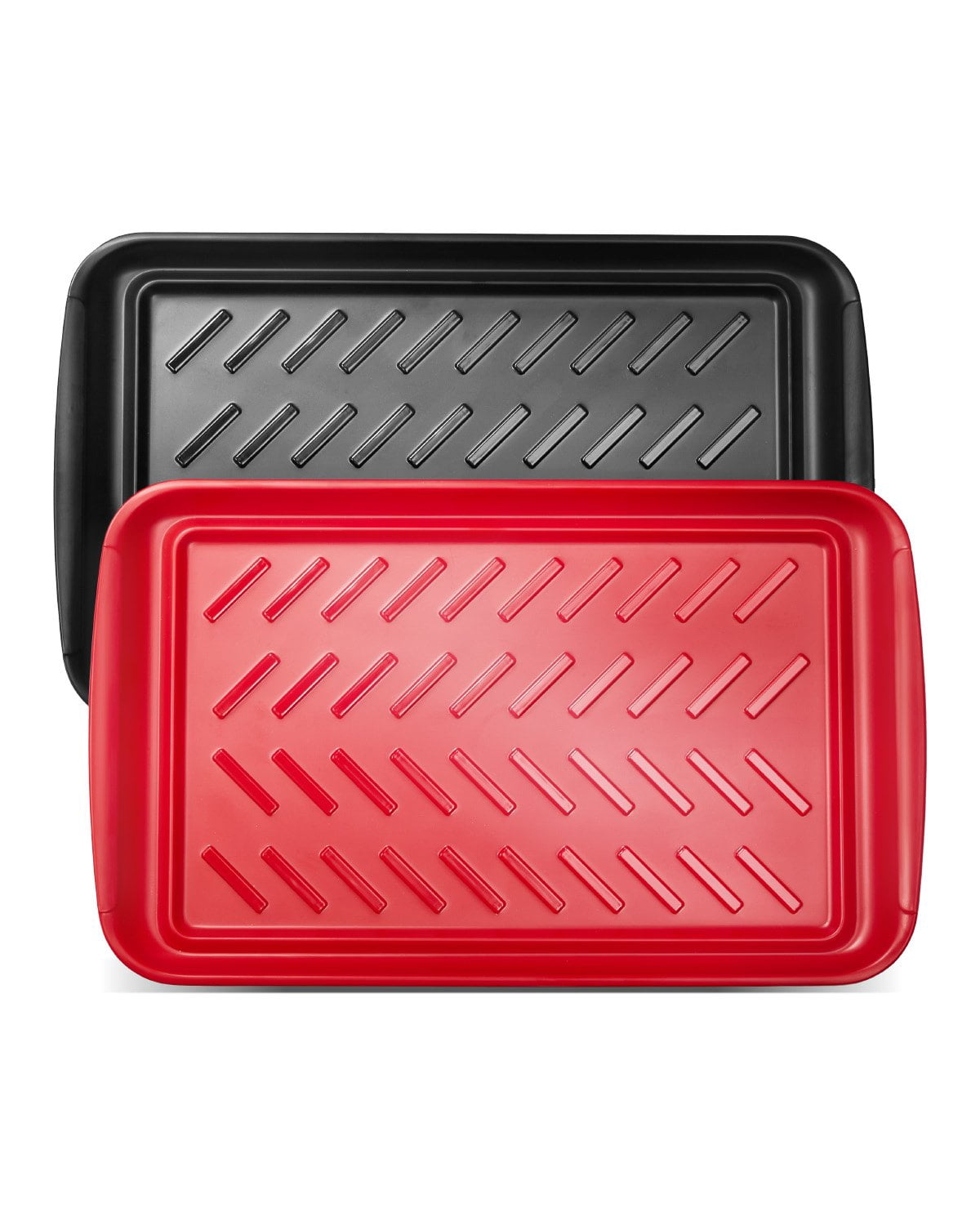 VEVOR Plastic Serving Trays, 2-Pack Grilling Prep and Serve Trays with ...