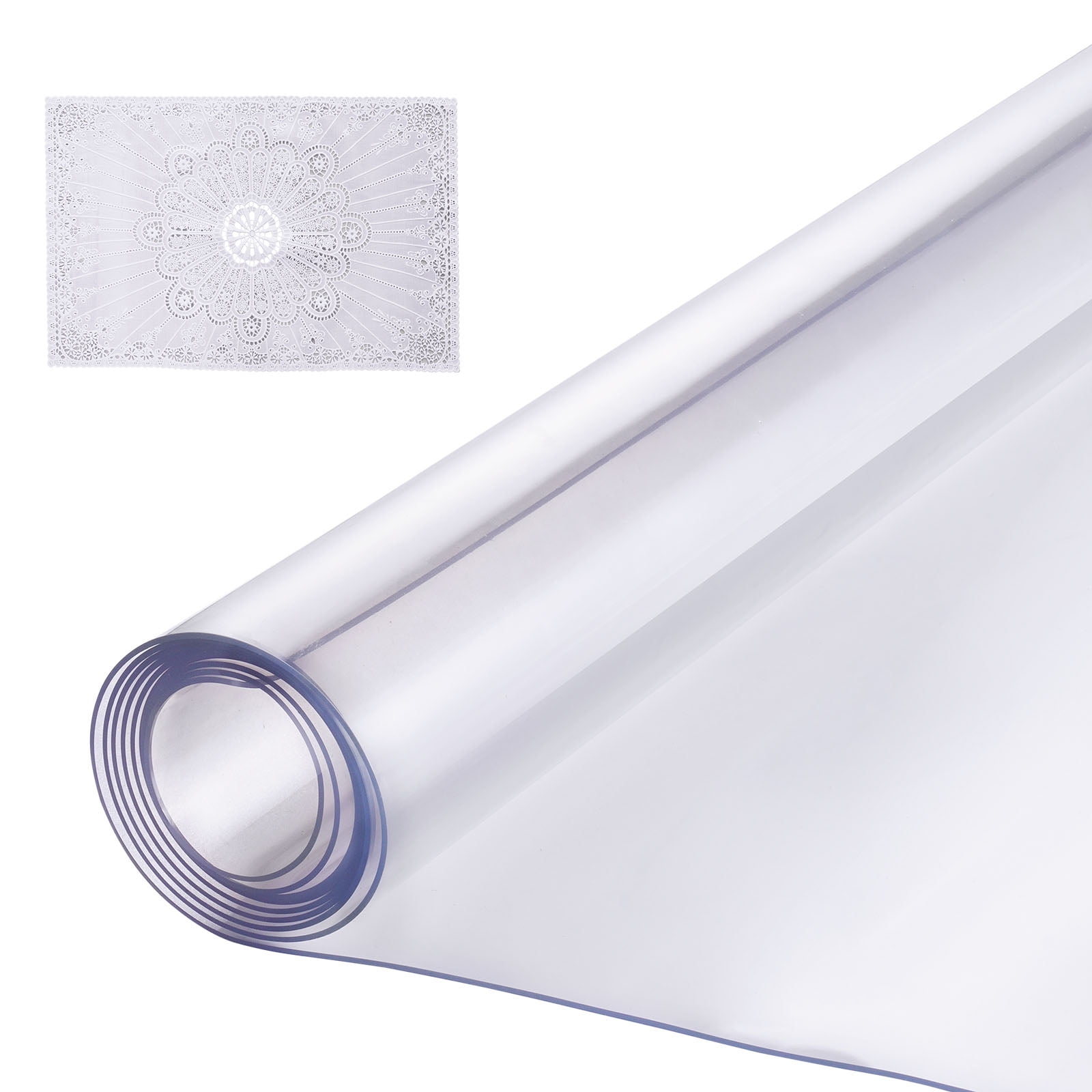 VEVOR Plastic Table Cover, 30x60 inch, Waterproof Clear Desk Protector ...