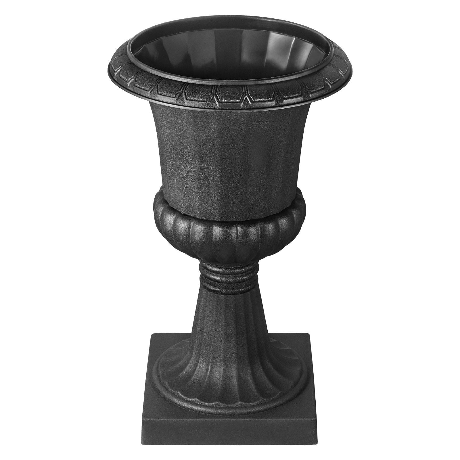 VEVOR Plastic Urn Planters, 15.8 x 26.4 Inch, 2 Pack Black Classic ...
