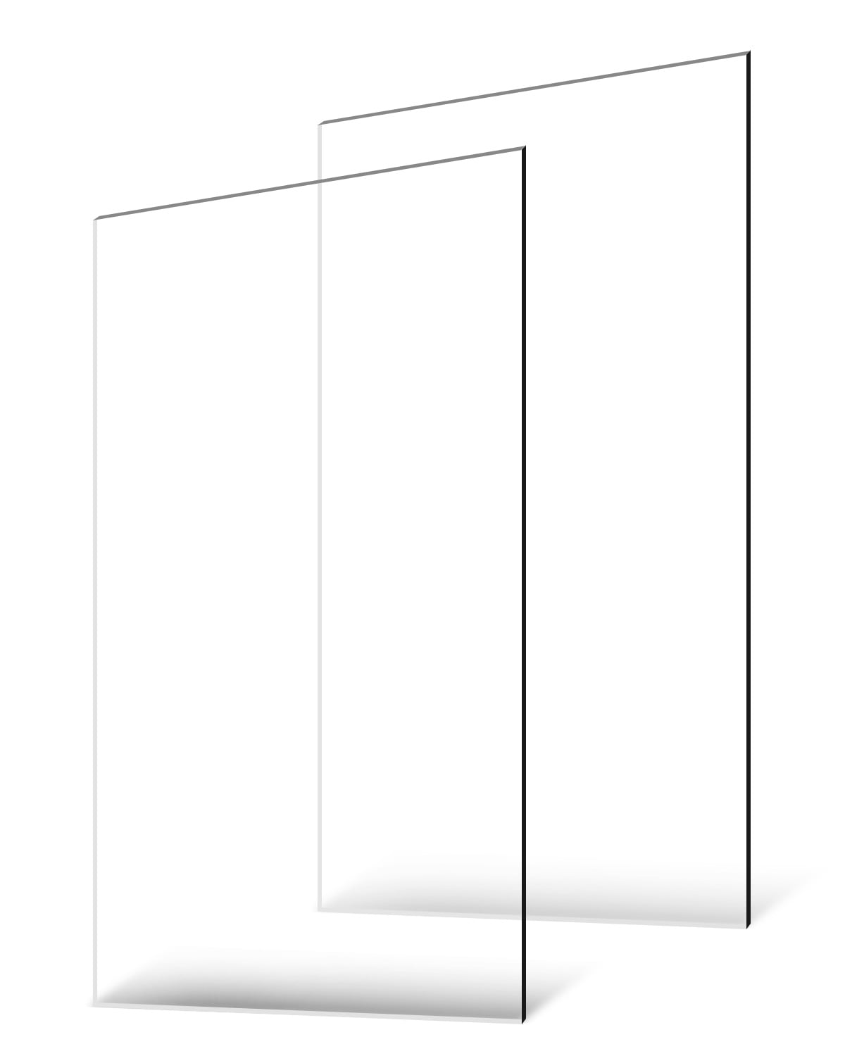 VEVOR Plexiglass Acrylic Sheets, 2-Pack Plastic Sheet, 24 x 48 Inch 1/8 ...
