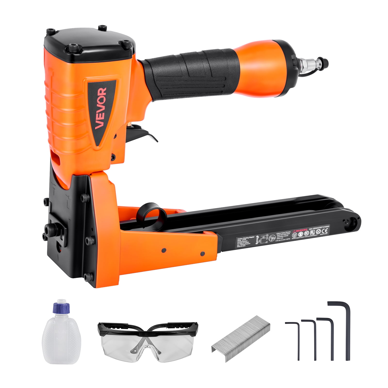 VEVOR Pneumatic Carton Closing Stapler,13 Gauge Pneumatic Cardboard ...