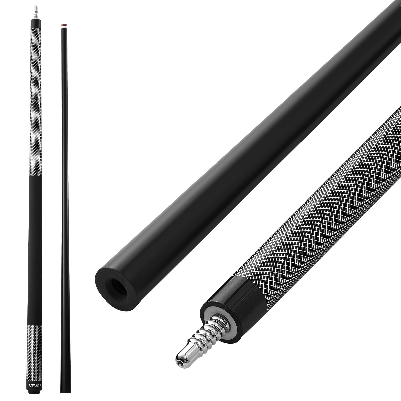 VEVOR Pool Cue, 1 Piece Pool Stick, 58 inch & 21 oz Fiberglass Titanium ...