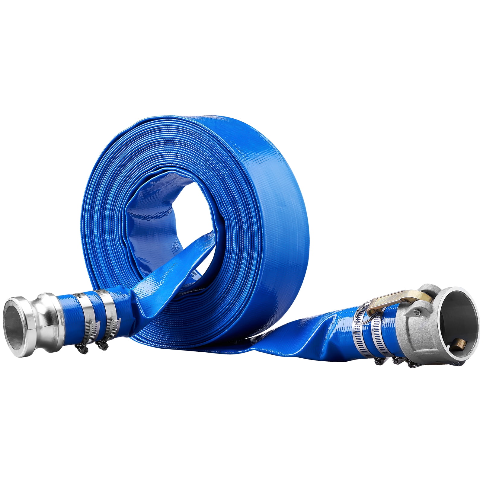 VEVOR Pool Drain Hose, 2 inch by 50 ft, Durable PVC Material, Includes ...