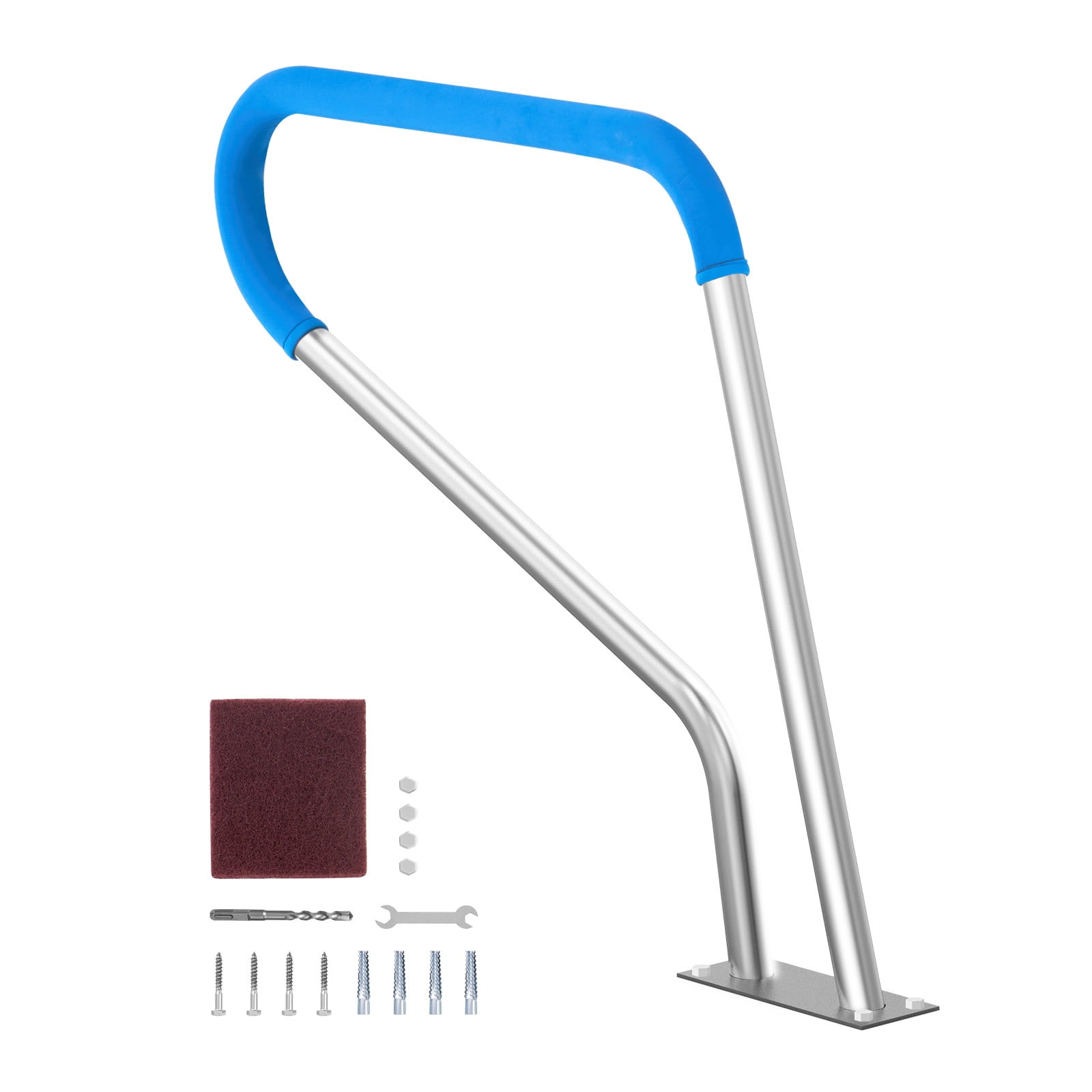 VEVOR Pool Handrail, 39 x 32 inch Pool Railing, Stainless Steel with ...