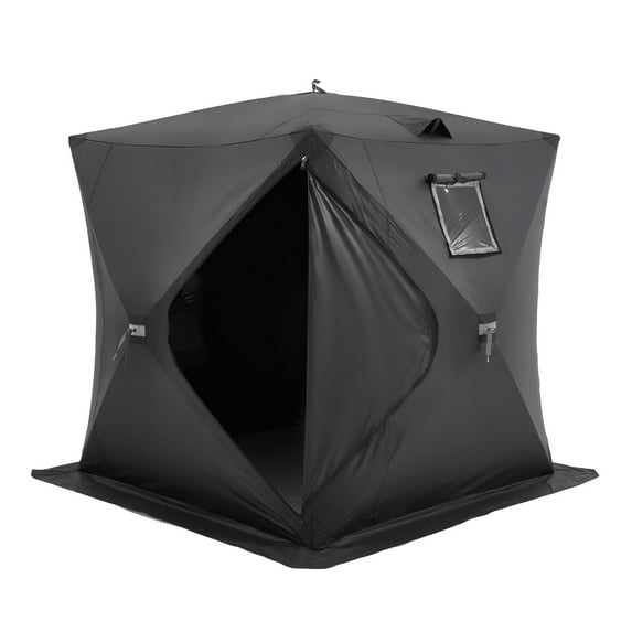 VEVOR Pop-Up Ice Fishing Shelter Tent, 3-4 Person Portable Ice Shanty ...