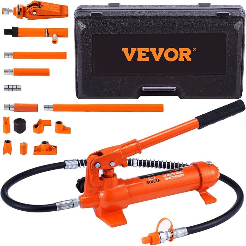 VEVOR Porta Power Kit, 12 Ton Load, Portable Hydraulic Jack with 4.6 ft ...