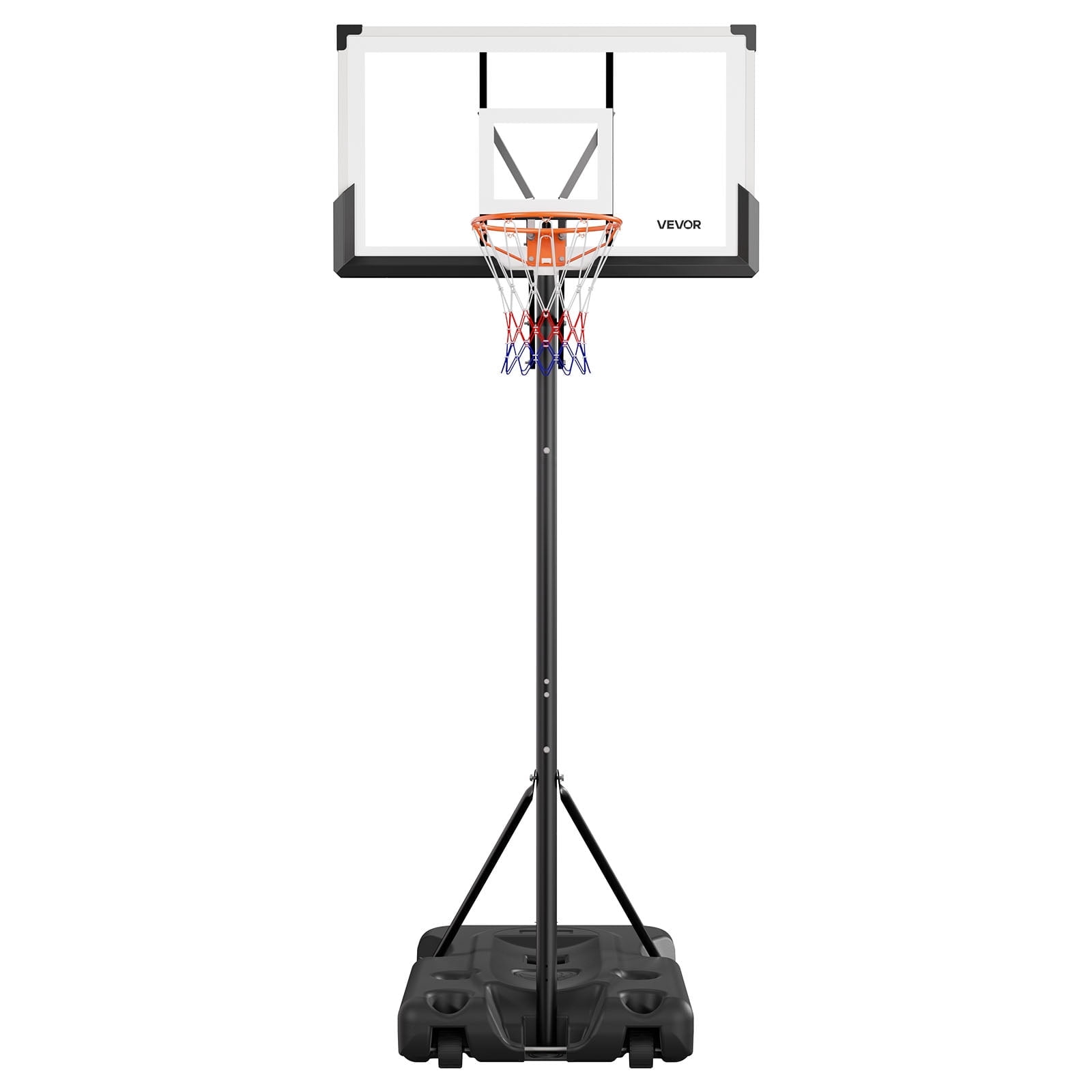 VEVOR Portable Basketball Stand, 10 ft Height Adjustment Basketball ...
