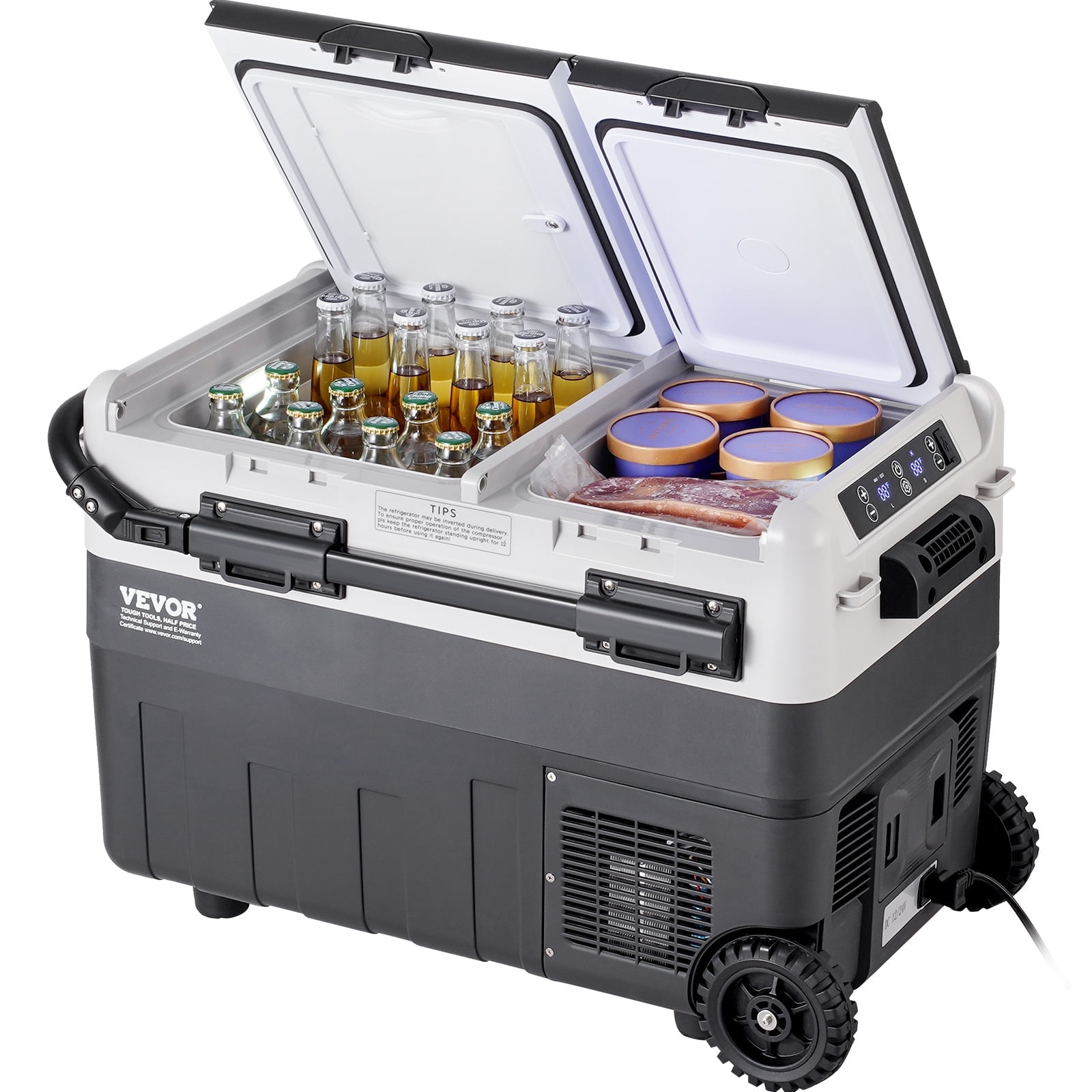 VEVOR Portable Car Refrigerator, 12 Volt Car Refrigerator Fridge, 40 L ...