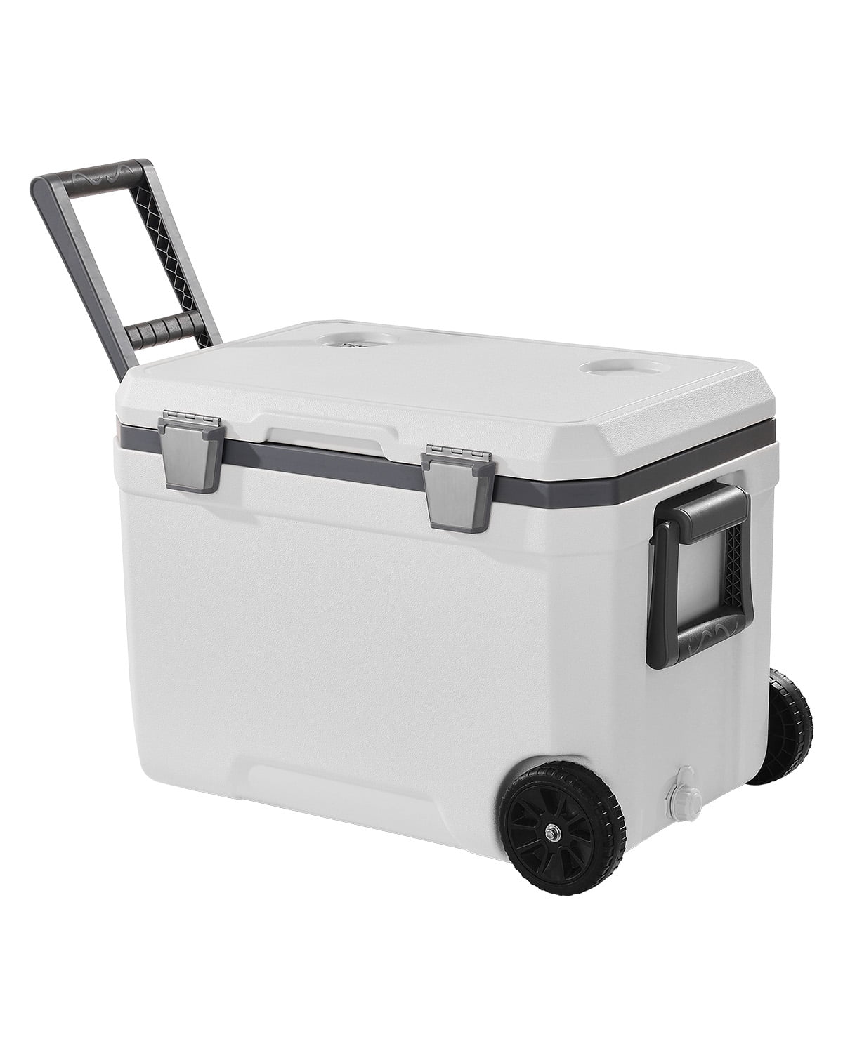 VEVOR Portable Cooler, 45 QT Wheeled Cooler with Ice Retention, Heavy ...