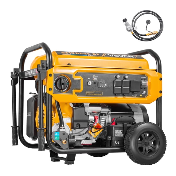 VEVOR Portable Generator, Gasoline 13500W Peak Watt, LPG 12000W Peak ...