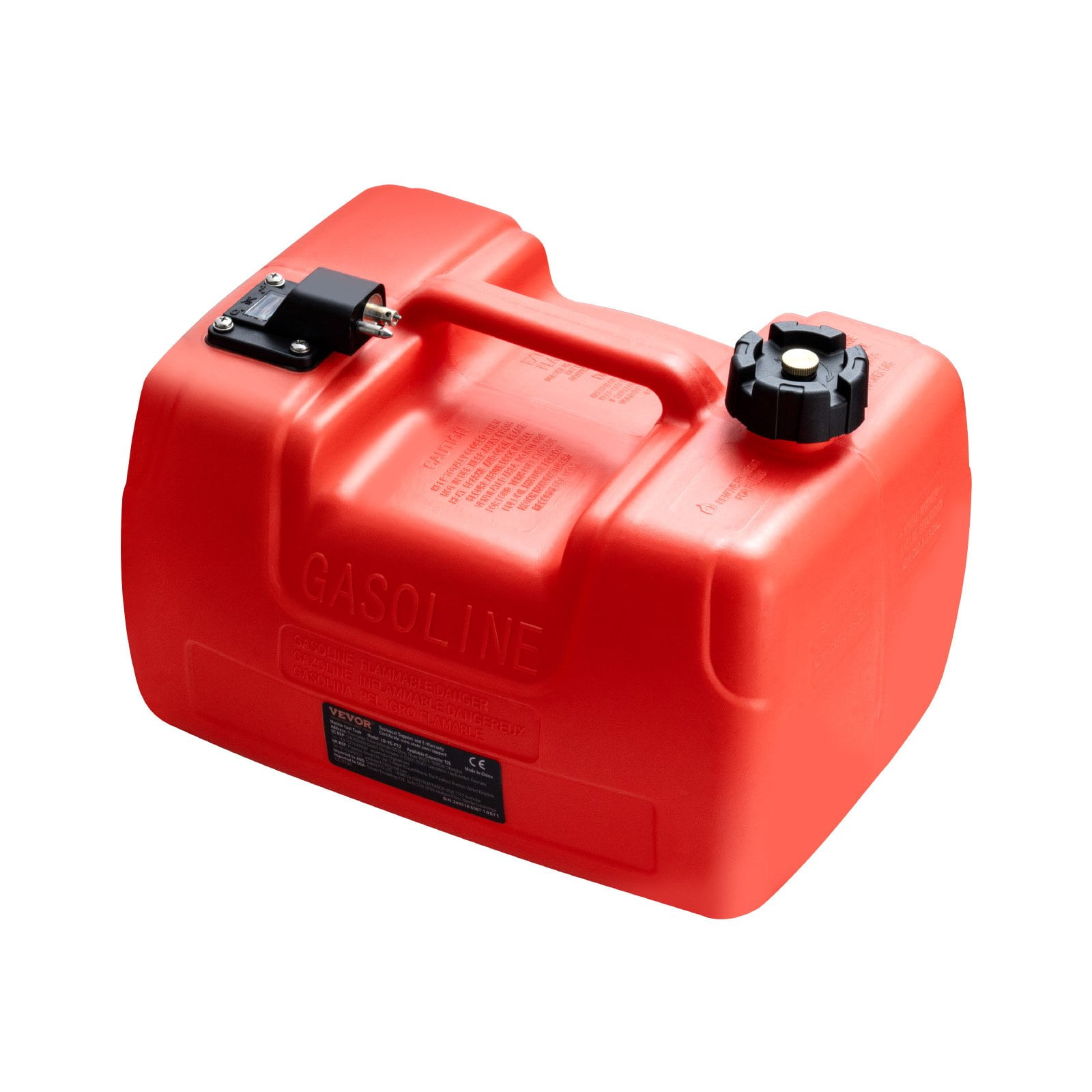 VEVOR Marine Fuel Tank, 3.17 Gallon, Durable Plastic, Portable, Red ...