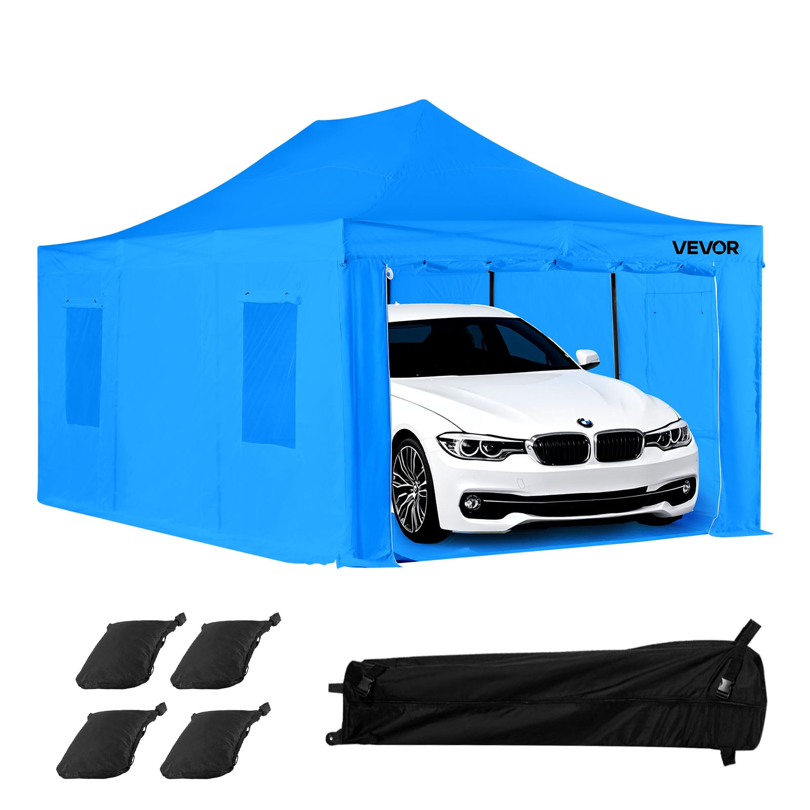 VEVOR Portable Paint Booth Tent, 231.1 x 156.7 x 70.08 inch Portable ...
