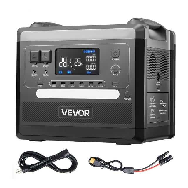 VEVOR Portable Power Station, 2400W 2160Wh Power Station Solar ...