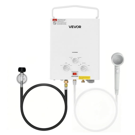 VEVOR Portable Propane Water Heater, 5L Tankless Outdoor Water Heater ...