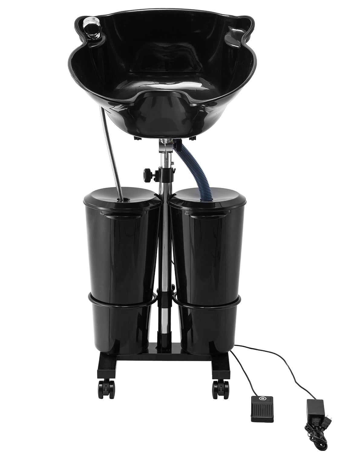 VEVOR Portable Shampoo Bowl, Adjustable Height and Angle, Electric Pump ...