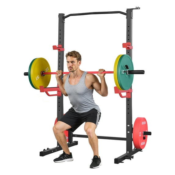 VEVOR, Power Cage Squat Rack, SJ7100F, Adjustable 1000LBS Capacity ...