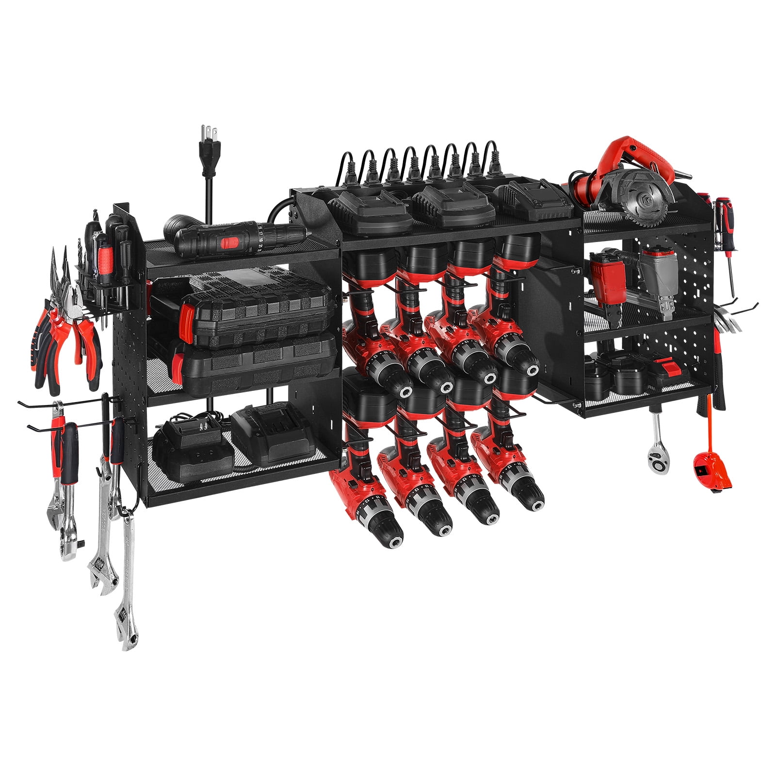 VEVOR Power Tool Organizer with Charging Station, 3-Layer Power Tool ...