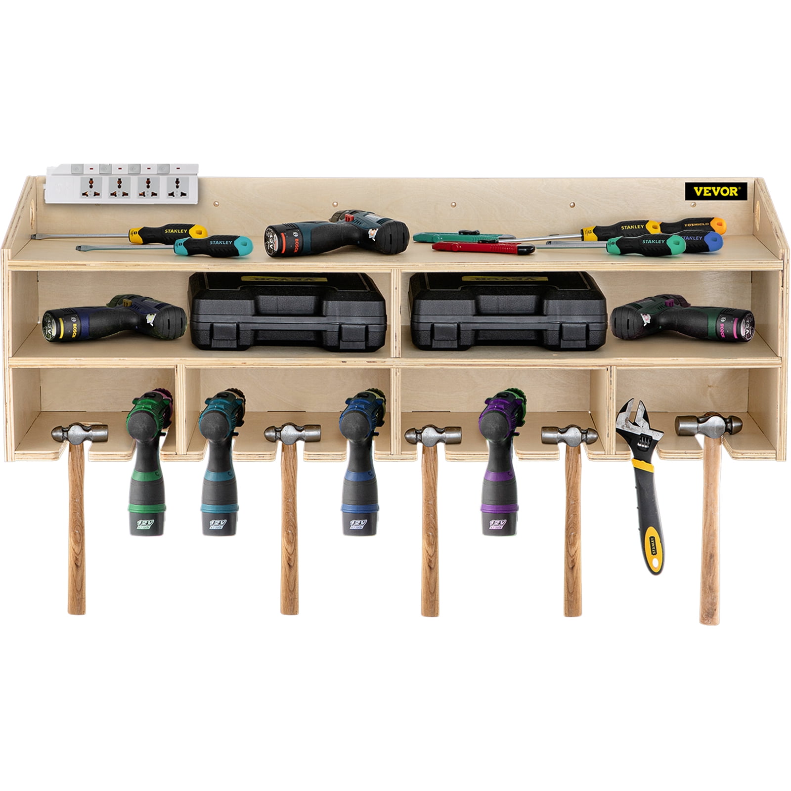 Free Shipping! VEVOR Power Tool Organizer, Wall Mount Drill Holder, 10 ...
