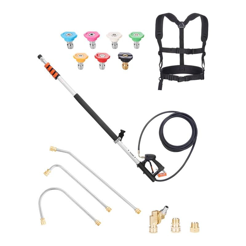 VEVOR Pressure Washer Telescoping Wand, 21 ft, 4000 psi, Telescopic ...