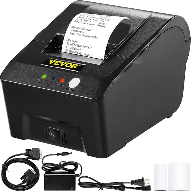 VEVOR Printer Receipt, 58mm Thermal Printer, USB Port Printer, ESC/POS Command Thermal Receipt ...