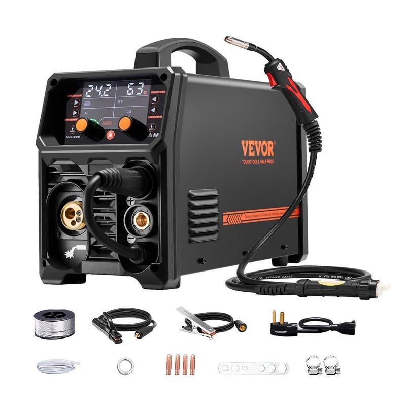 VEVOR Pro MIG Welder, 250Amp Pluse Mig Welding Machine, 5-in-1 Synergic ...