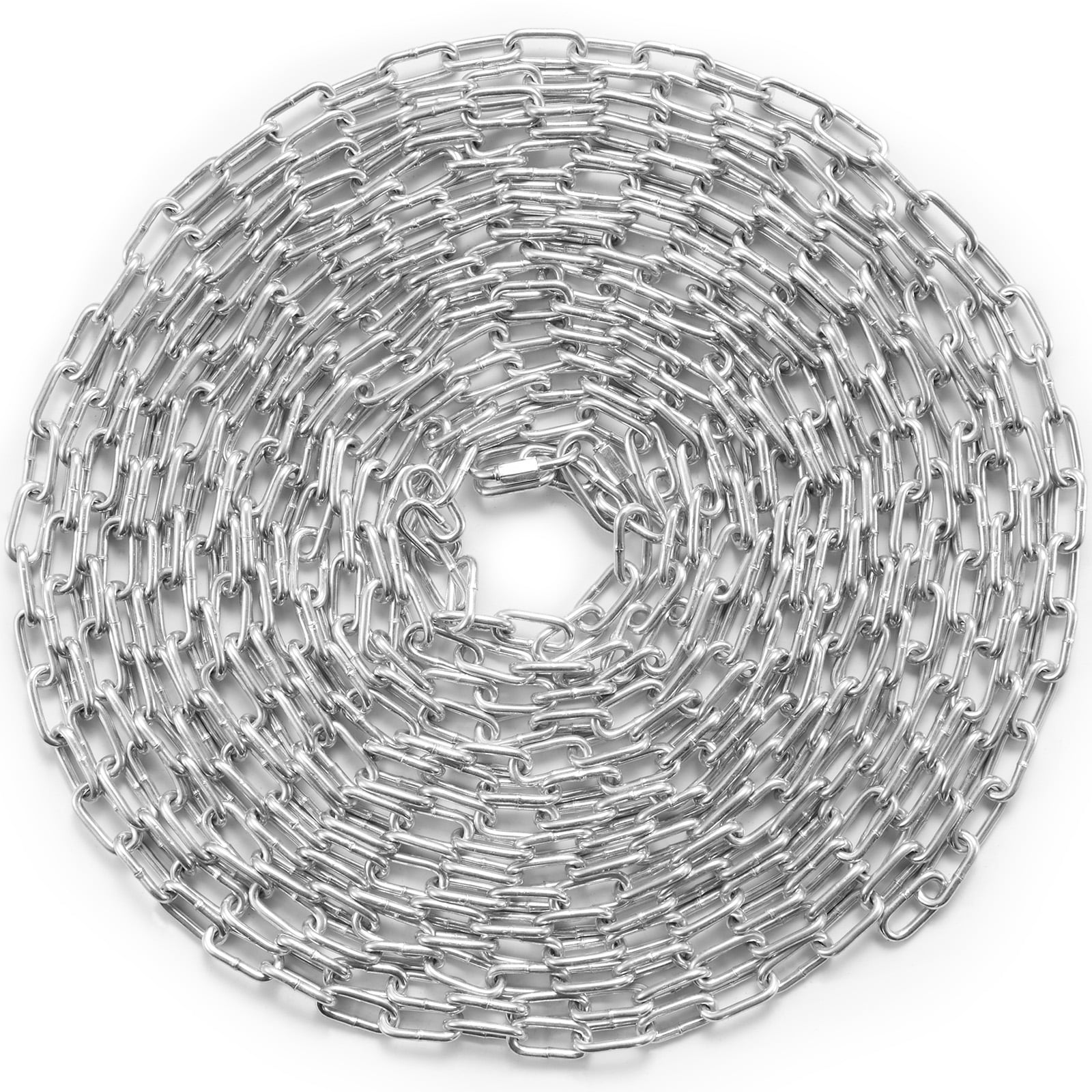VEVOR Proof Coil Chain, 1/8" x 33', 350 lbs Safe Working Load, Zinc ...