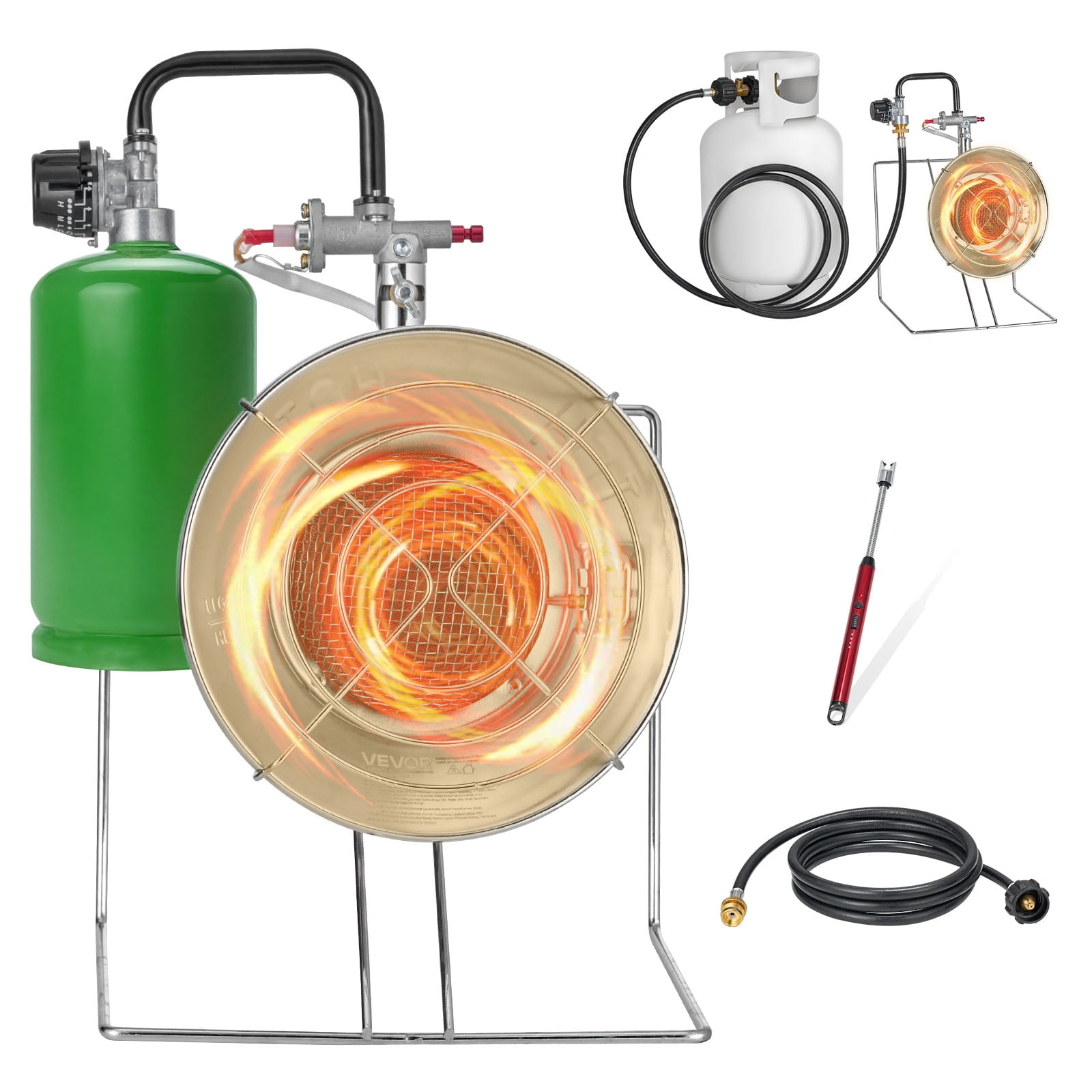 VEVOR Propane Tank Top Heater, for 1lb Small Tanks and 5-40lb Large ...