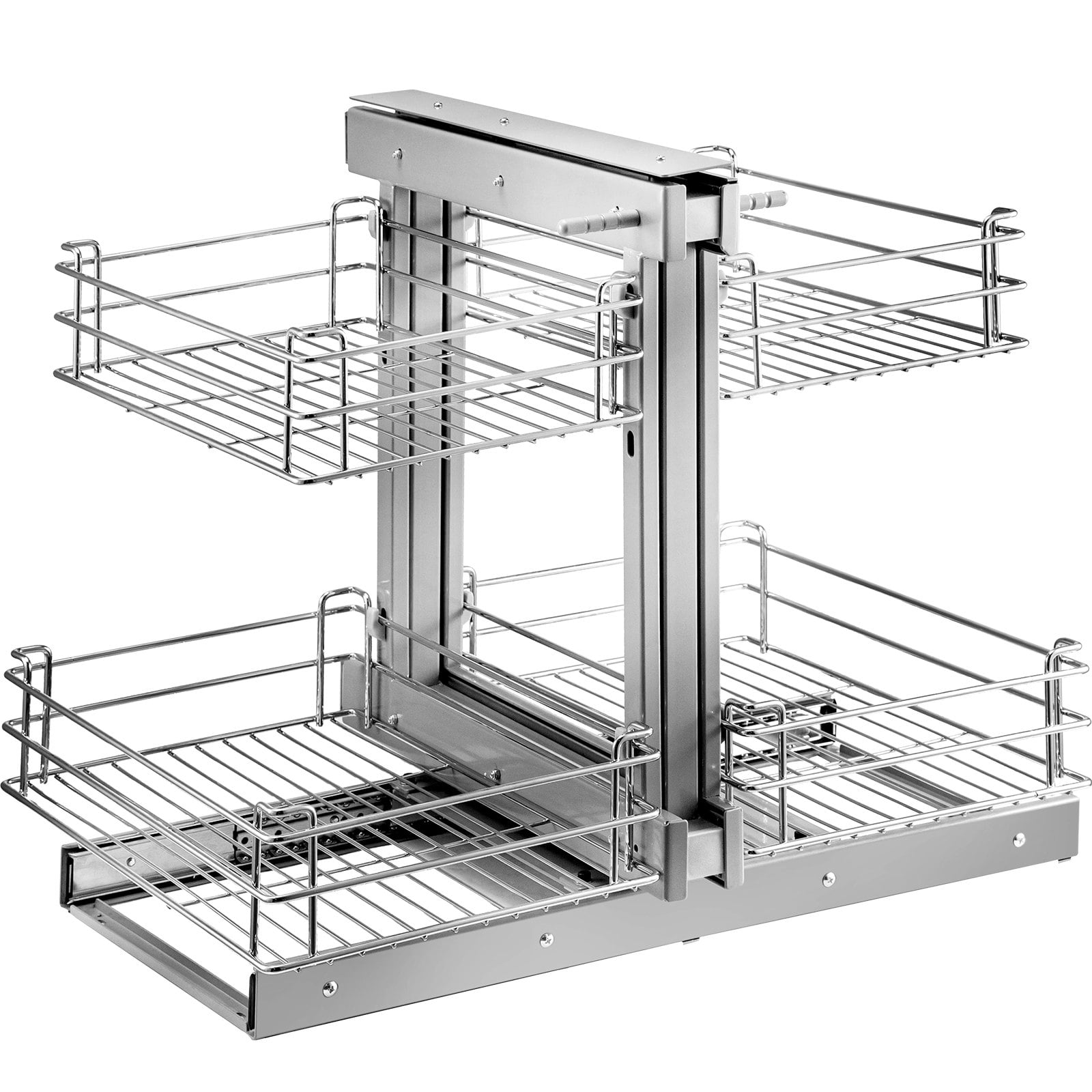 VEVOR Pull Out Blind Corner Cabinet Organizer, Four Shelf Chrome Soft ...