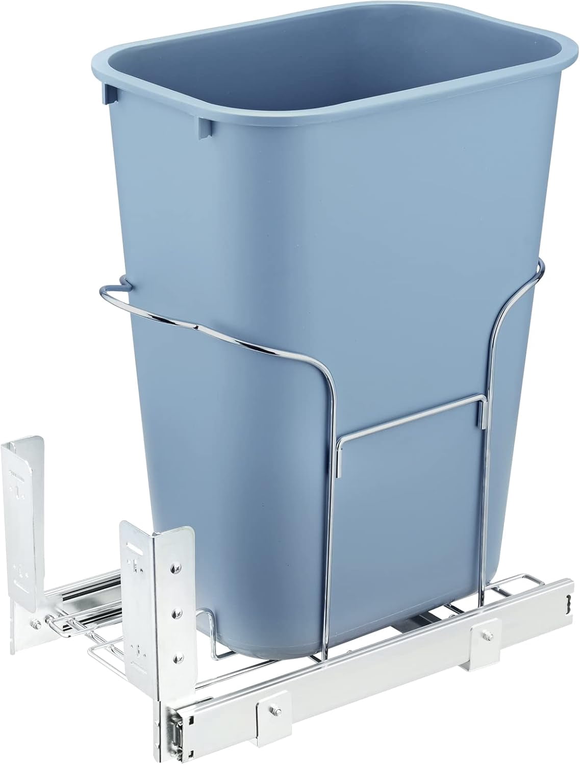 VEVOR Pull-Out Trash Can, 35L Single Bin, Under Mount Kitchen Waste ...