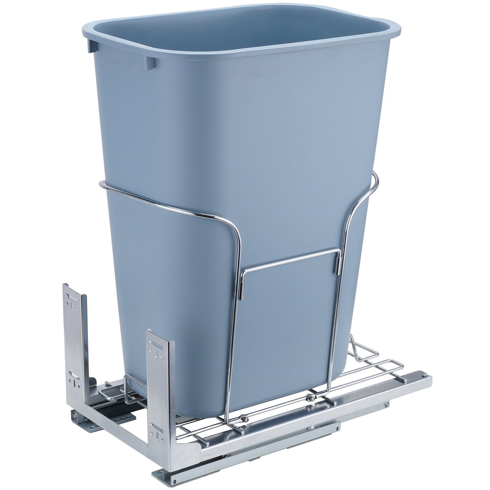 VEVOR Pull-Out Trash Can, 35L Single Bin, Under Mount Kitchen Waste ...