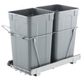VEVOR Pullout Trash Can for Kitchen Cabinets, 27QTx2 Double Under Sink ...