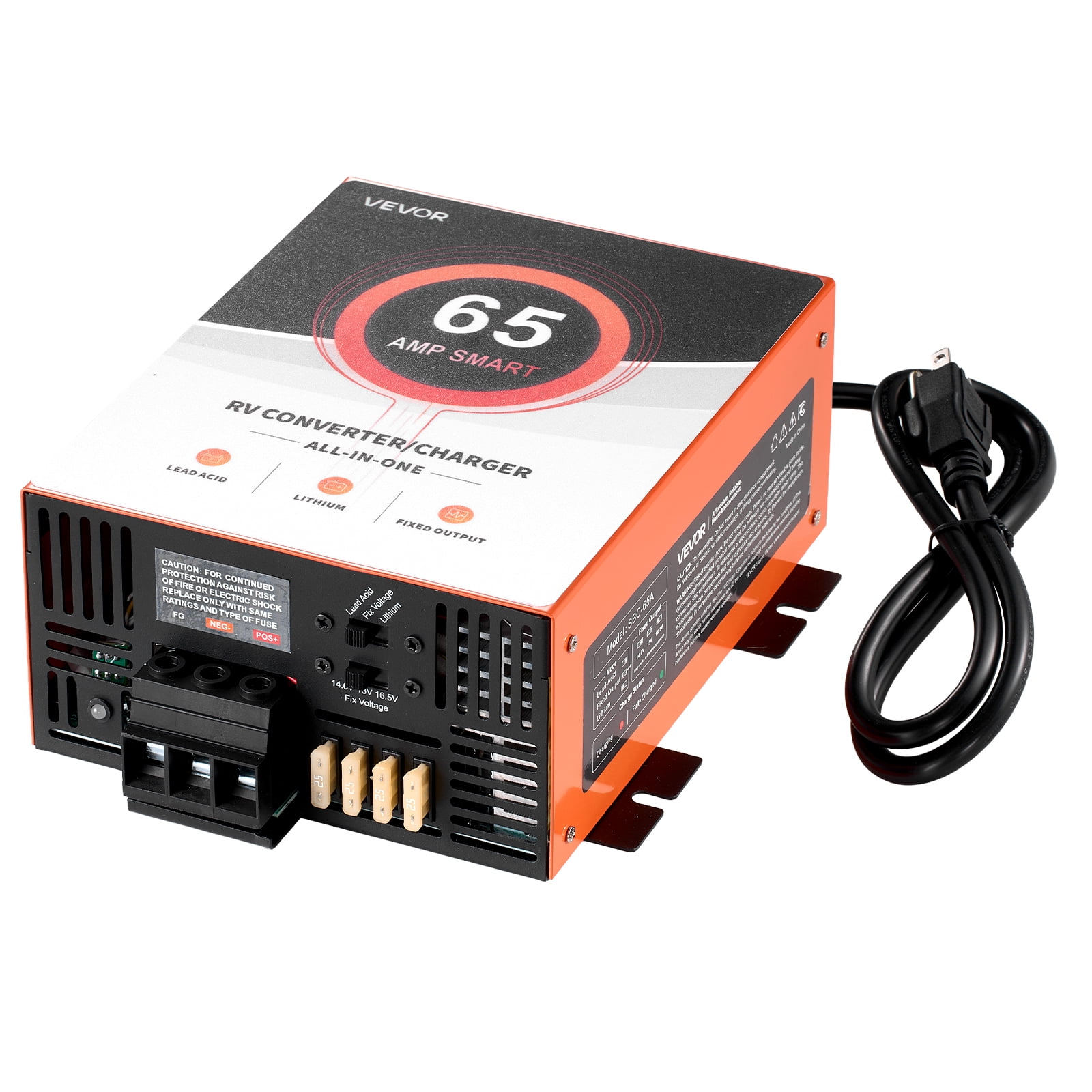 VEVOR RV Power Converter, 65 Amp, 110V AC to 12V DC RV Converter ...