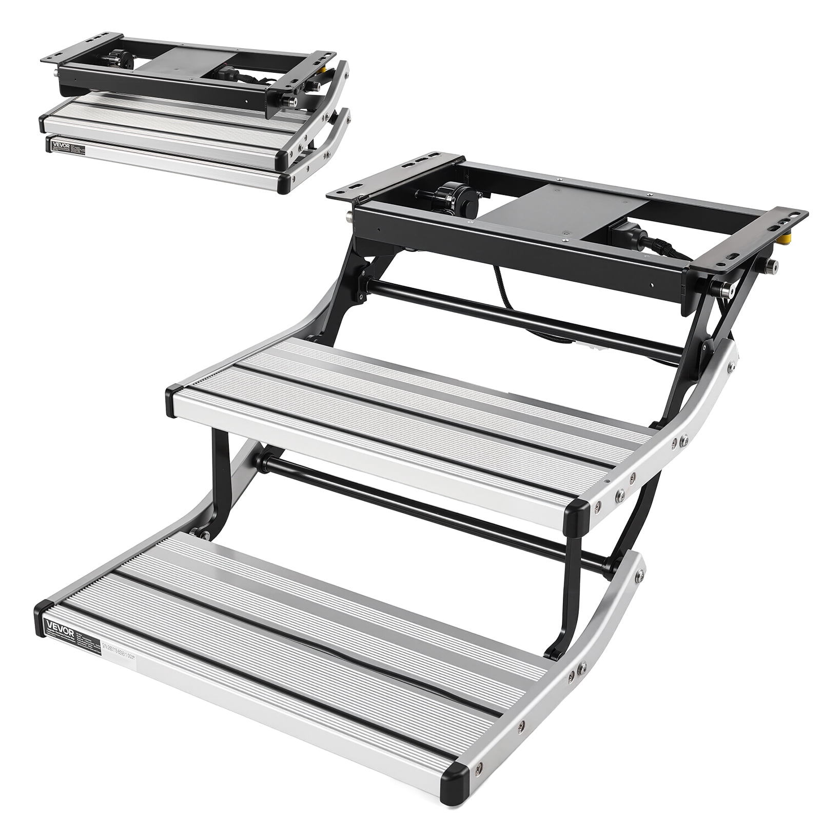 VEVOR RV Steps, 2-Step, 440 lbs Load Capacity, Electric Retractable RV ...