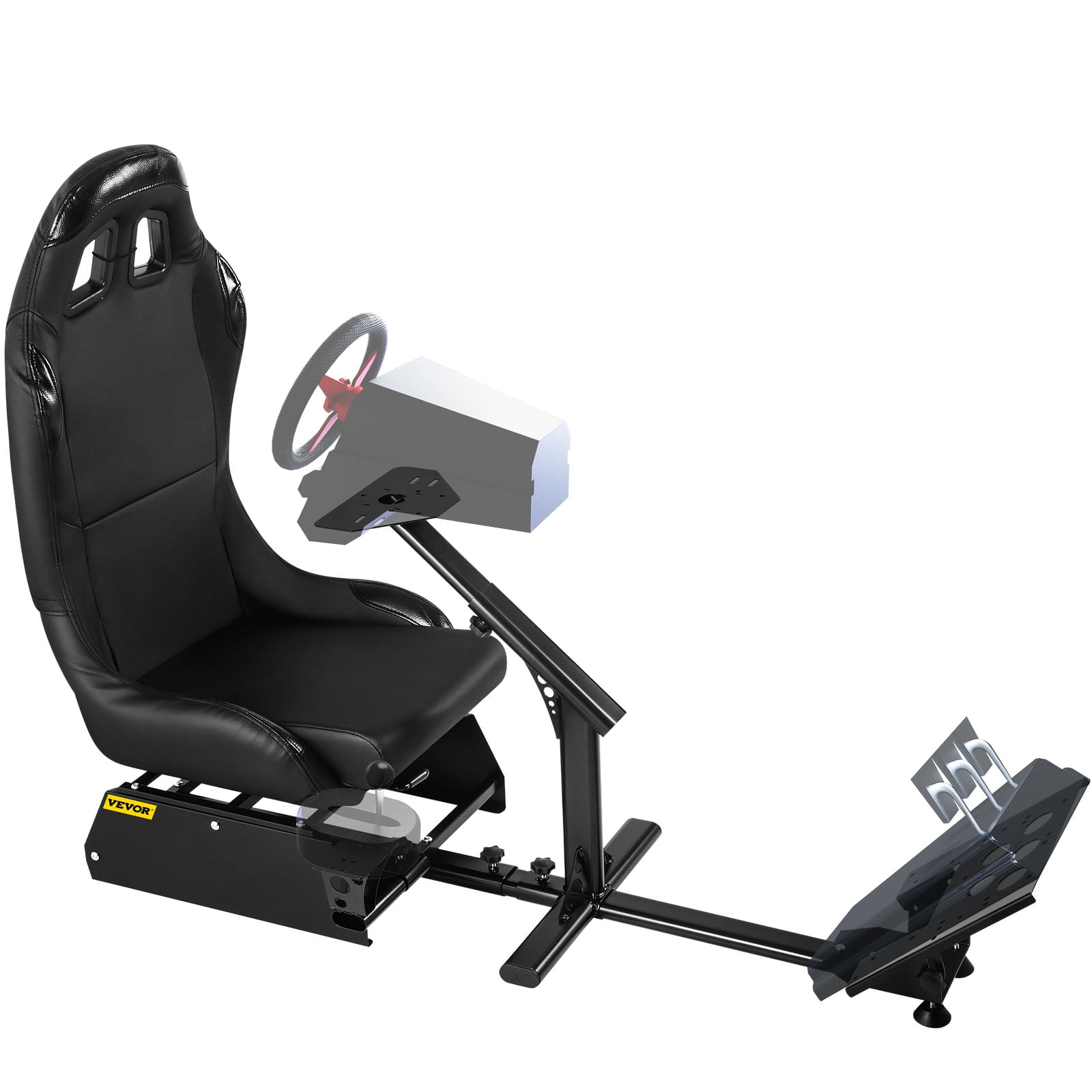 VEVOR Racing Simulator Seat Adjustable Driving Gaming Reclinable Seat ...