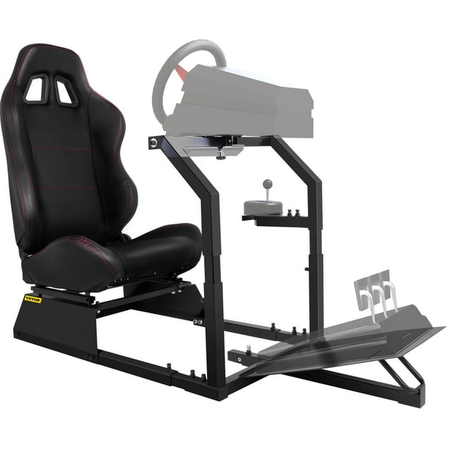 VEVOR Racing Steering Wheel Stand Cockpit with Real Racing Seat ...