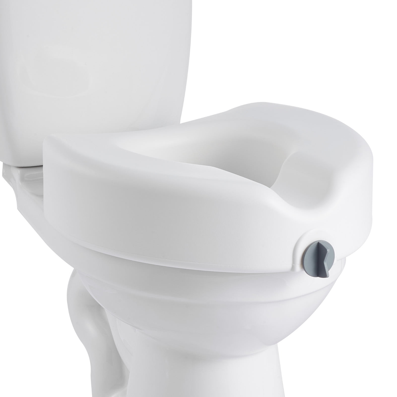 VEVOR Raised Toilet Seat, 350 lbs Capacity, 5-Inch Lift Height, Commode ...