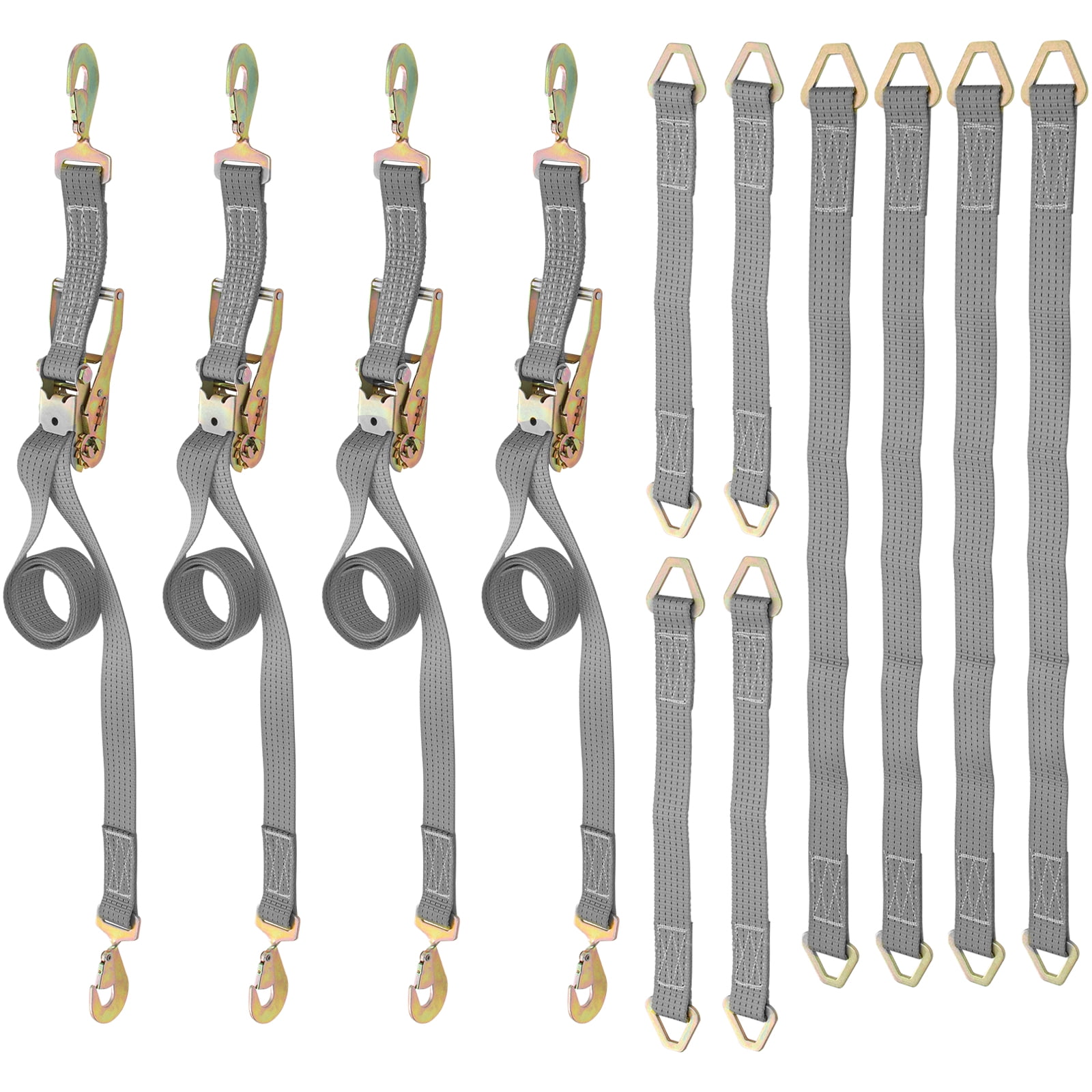 VEVOR Ratchet Tie Down Strap, 15.6ft x 2in Polyester Ratchet Strap 4000 ...