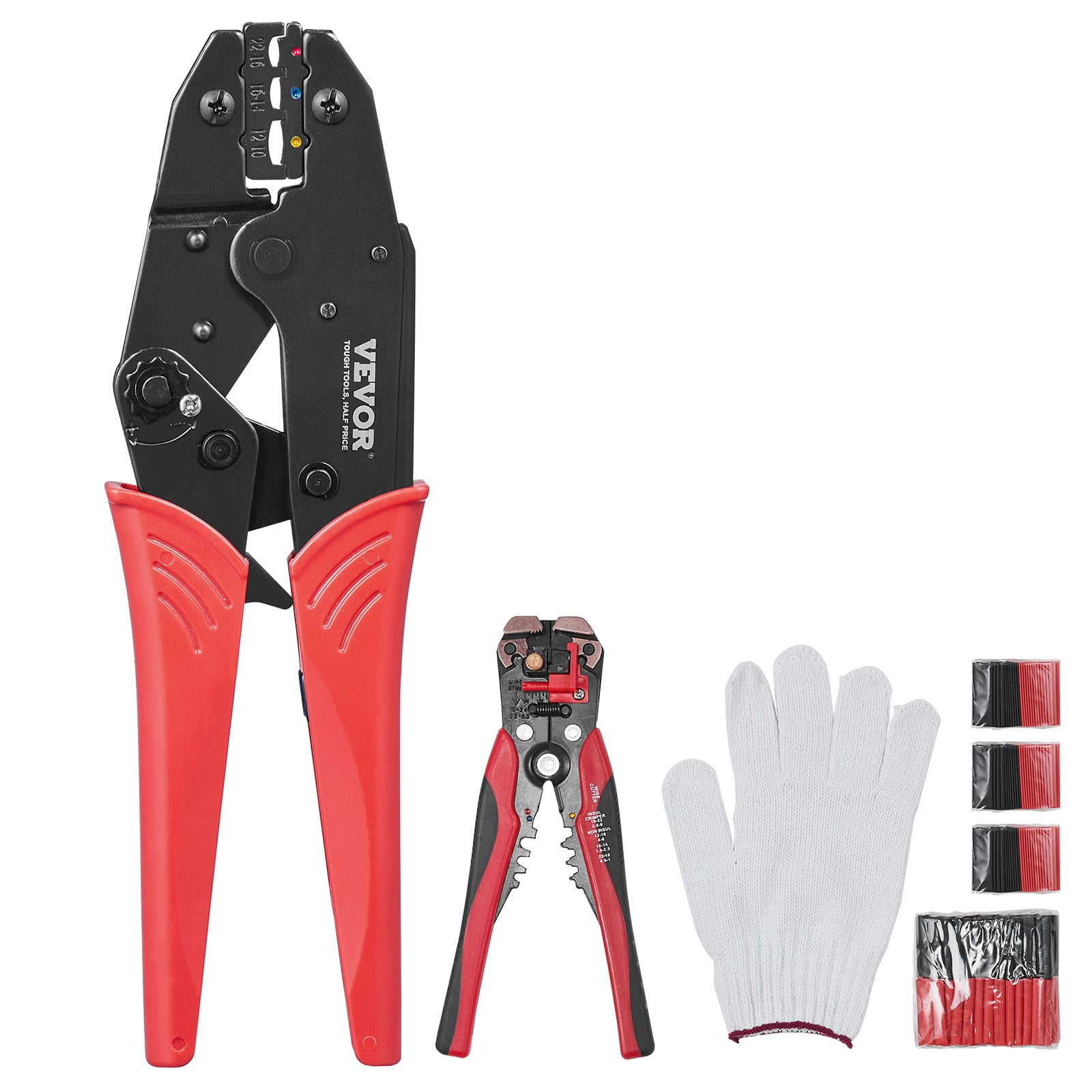 VEVOR Ratcheting Crimping Tool Set For Insulated Electrical Connectors ...