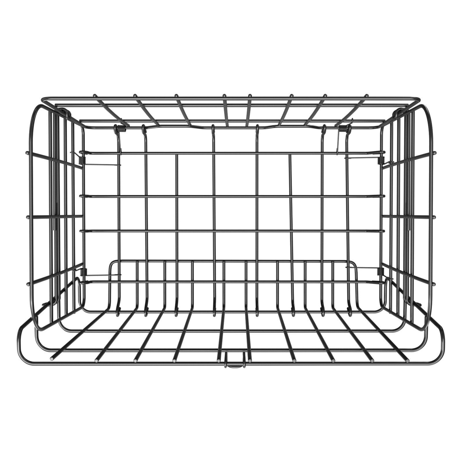 VEVOR Rear Bike Basket, Folding Wire Bicycle Basket with Cargo Net ...