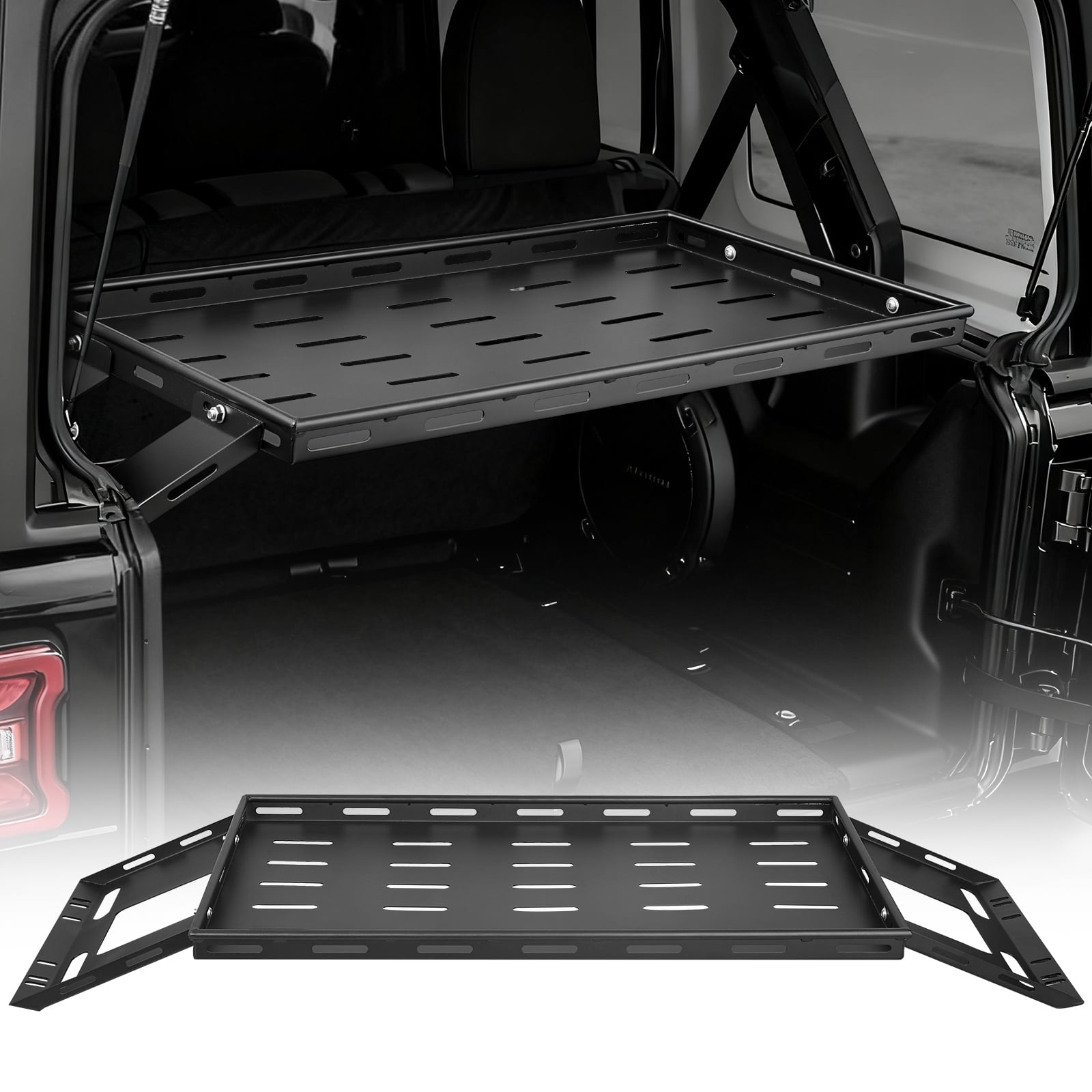 VEVOR Rear Trunk Cargo Rack, for 2007-2024 Jeep Wrangler JK, 300 lbs ...
