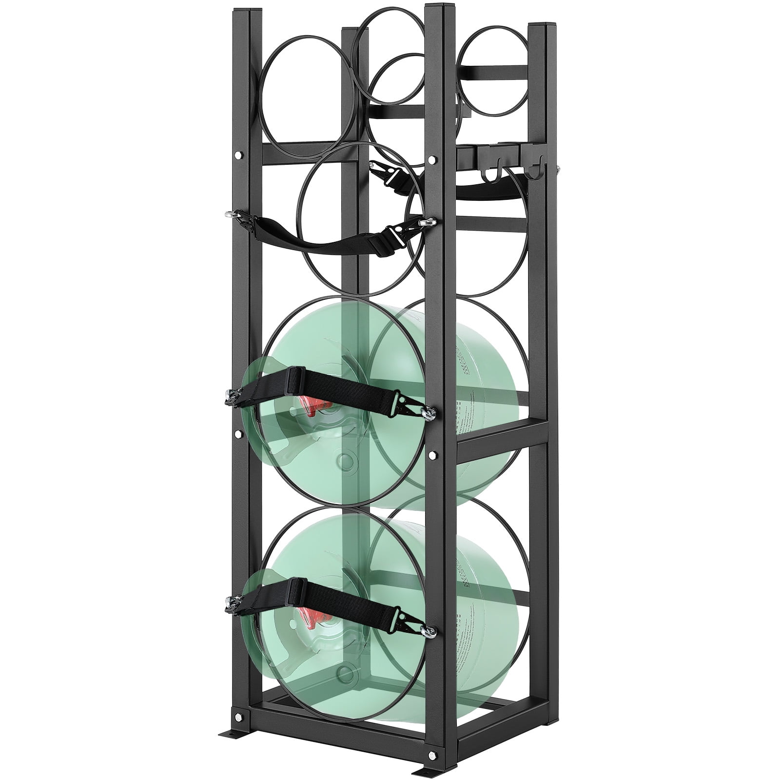 VEVOR Refrigerant Tank Rack, with 2 x 30lbs and Other 3 Small Bottle ...