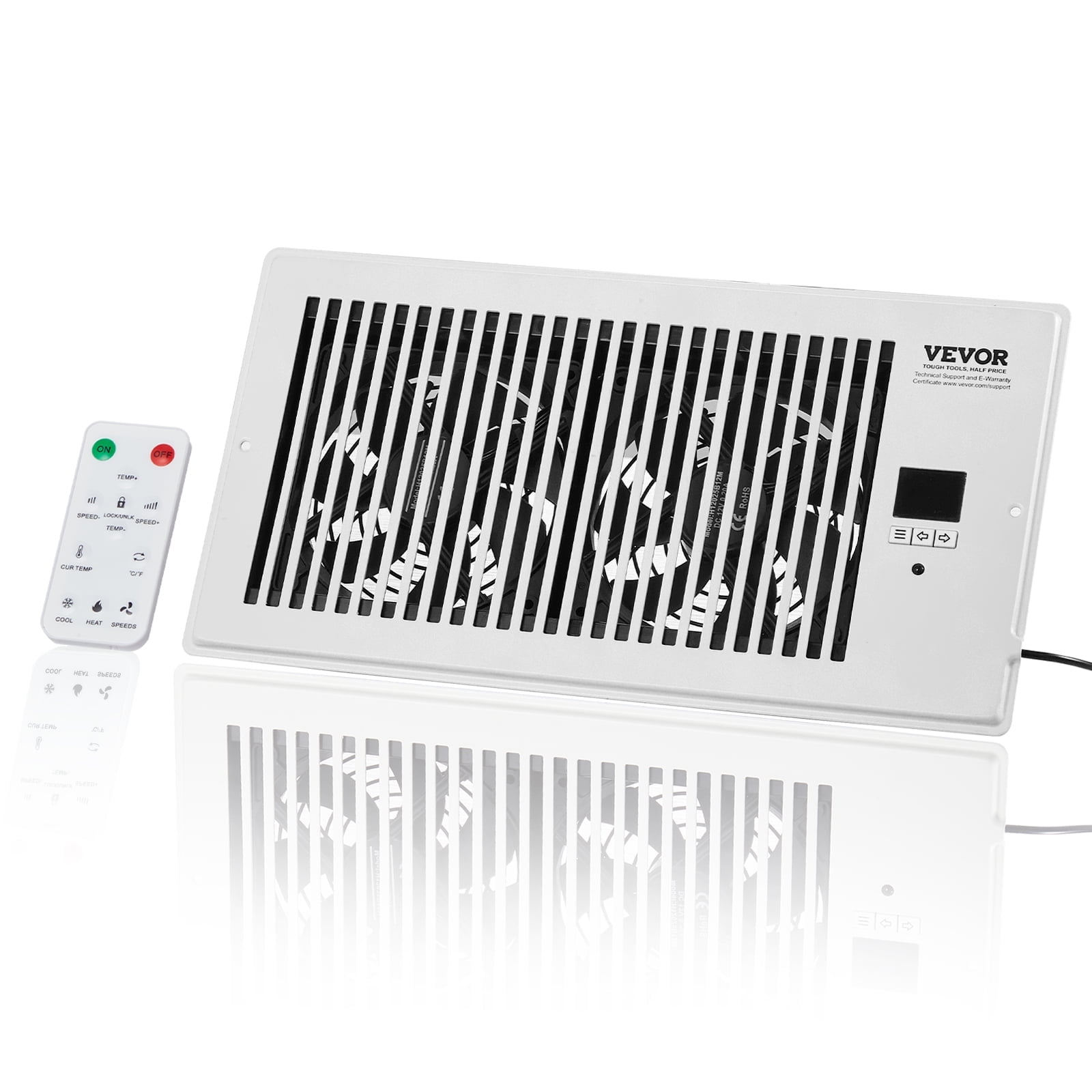 VEVOR Register Booster Fan, Quiet Vent Booster Fan Fits 6 x 12 inch ...