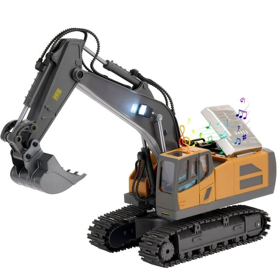 VEVOR Remote Control Excavator Toy, 11 Channel, 1:20 Scale Remote ...