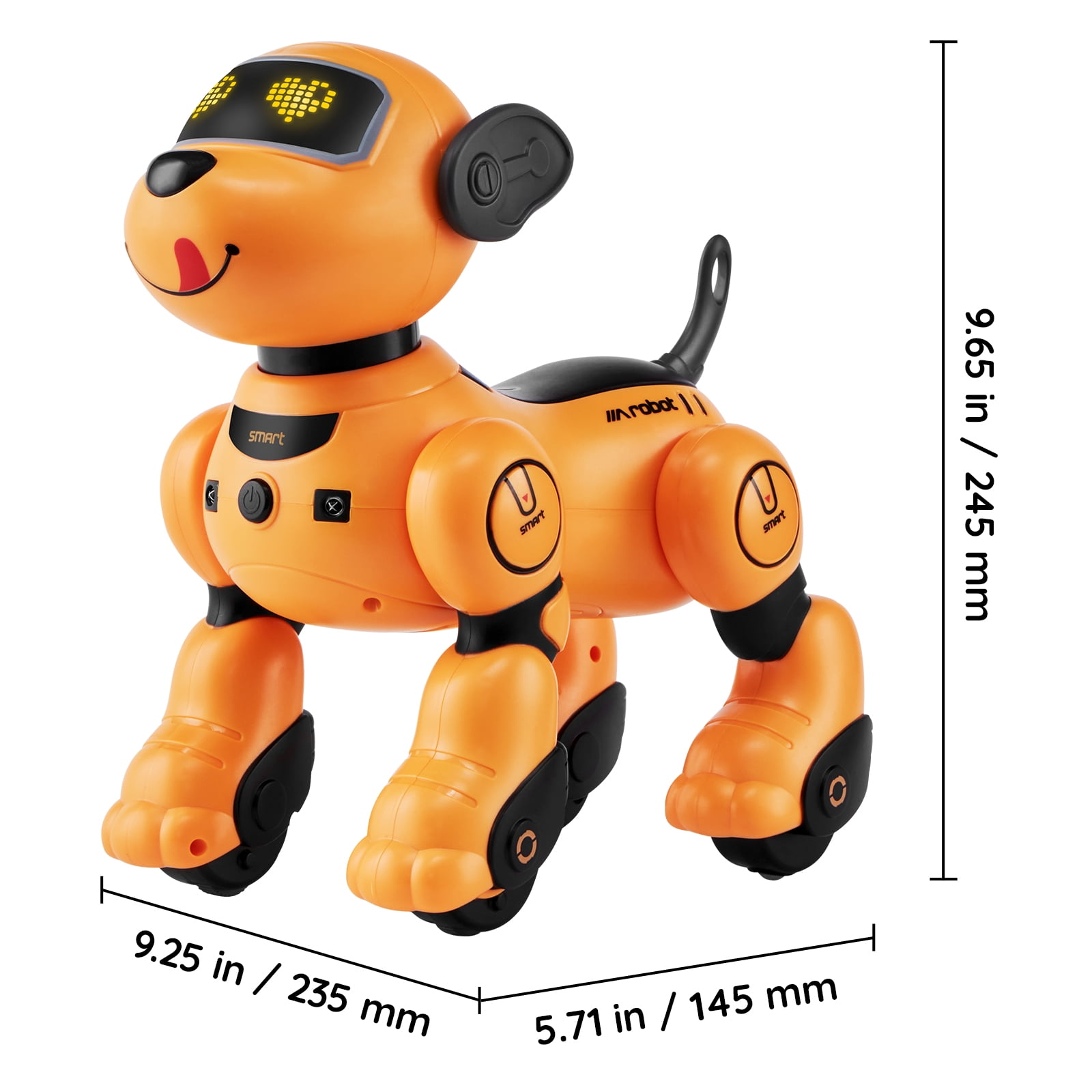 VEVOR Remote Control Robot Dog Toy Dog Programmable Smart Interactive ...