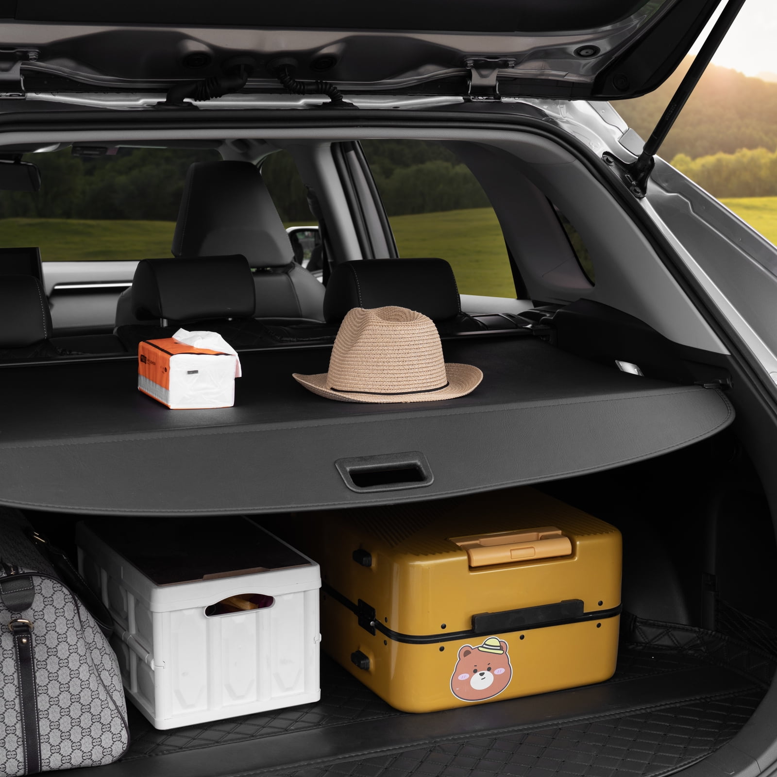 VEVOR Retractable Cargo Cover for Toyota, Upgraded Waterproof Trunk ...