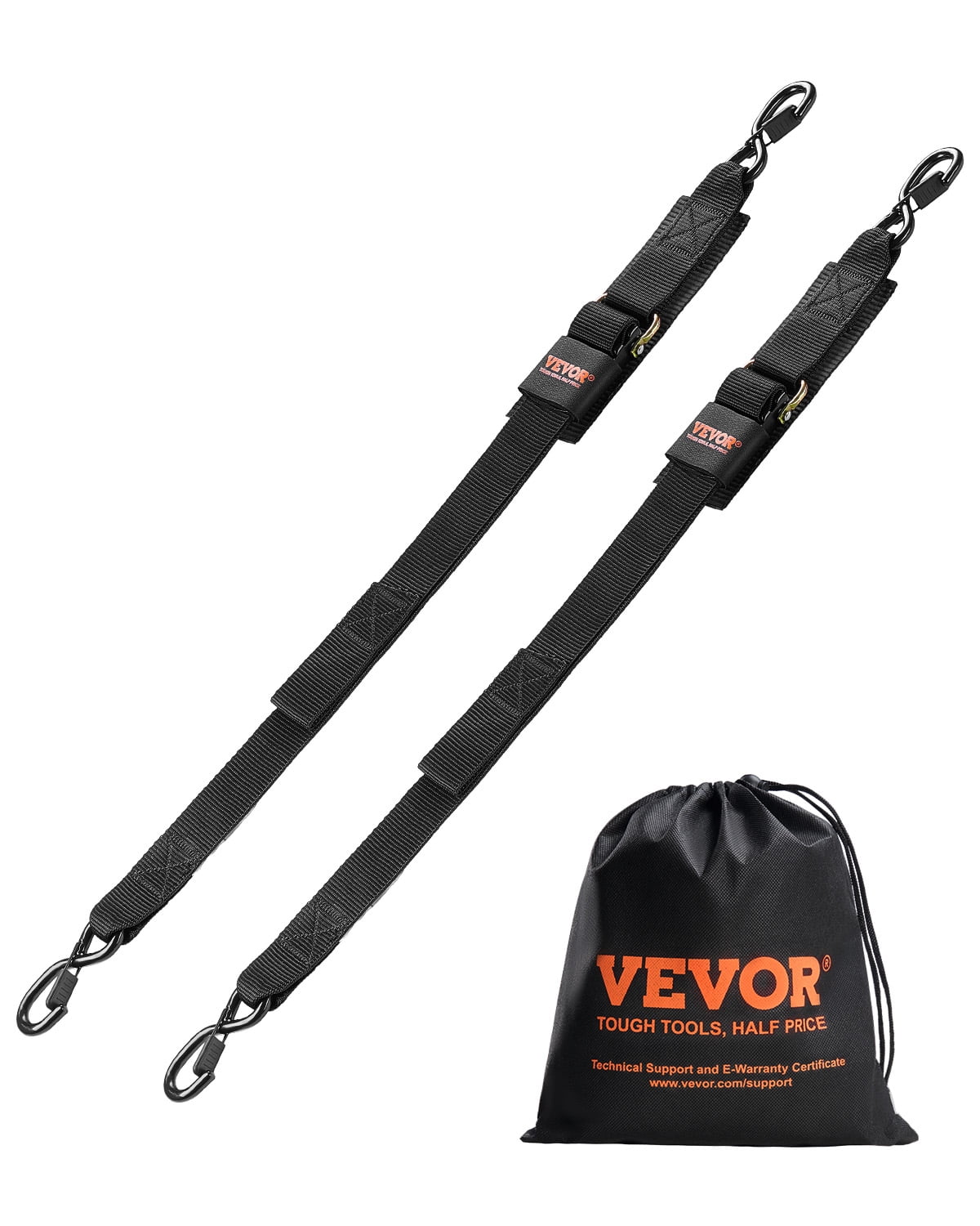 VEVOR Retractable Ratchet Straps, 2 in x 4 ft Ratchet Tie Down Straps ...