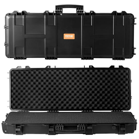 VEVOR Rifle Case, Rifle Hard Case with 3 Layers Fully-protective Foams ...