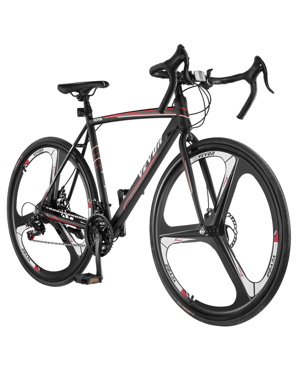 VEVOR Road Bike, 700C Wheels Racing Bike, SHIMANO 21 Speeds Drivetrain ...
