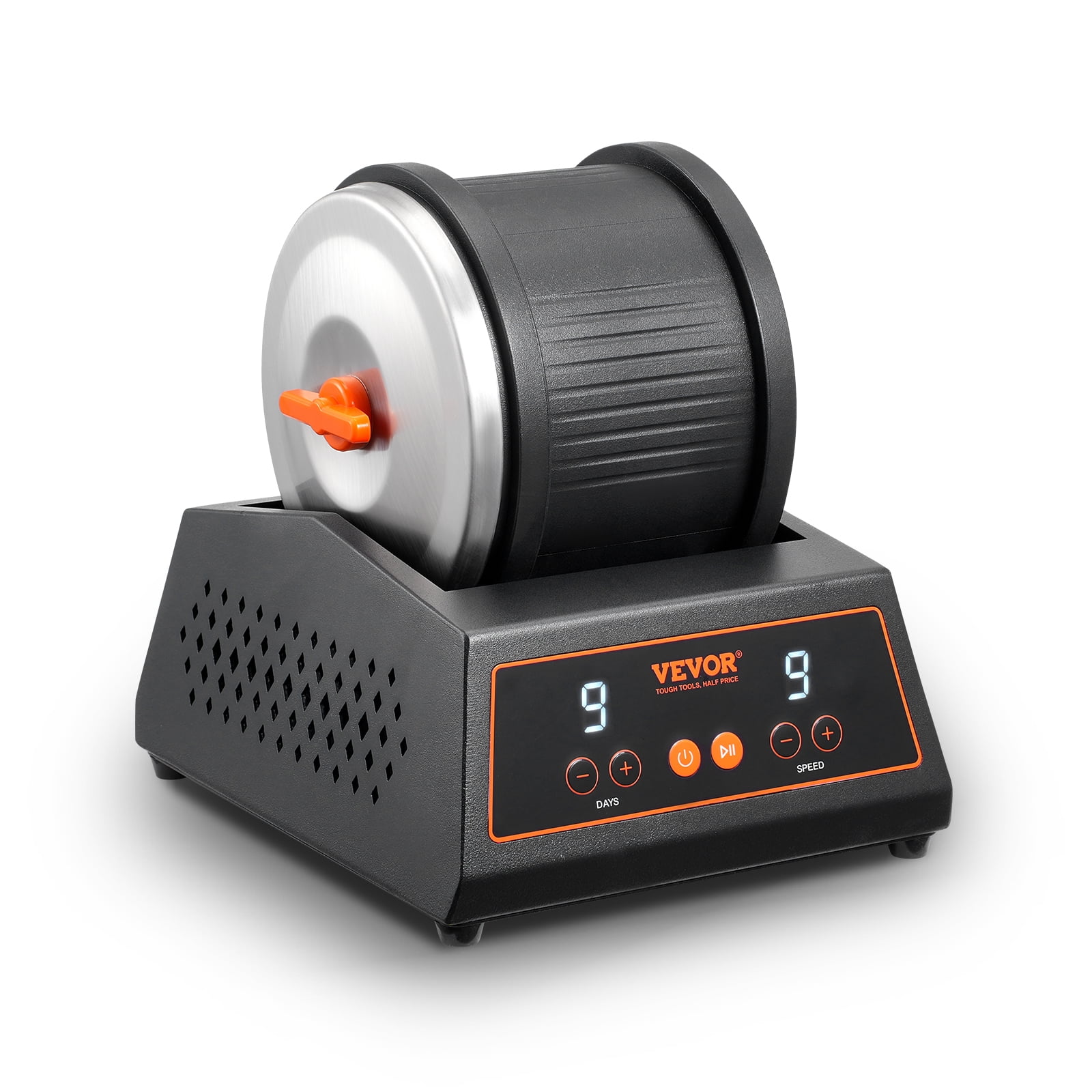 VEVOR Rock Tumbler Machine, 4 lbs Rock Polishing Machine, 9 Speed ...
