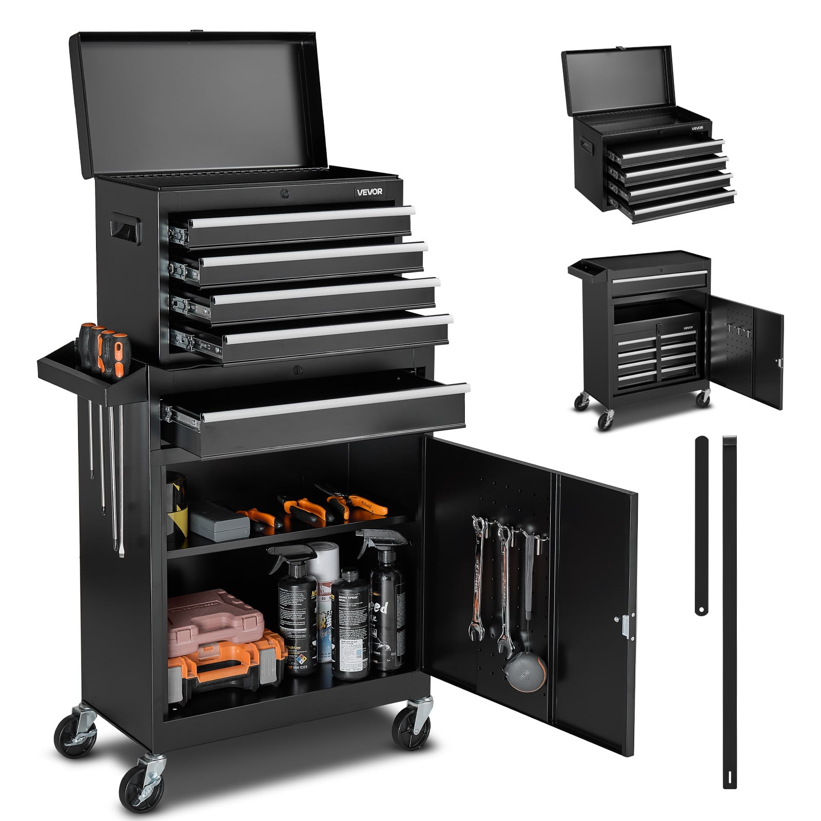 VEVOR, Rolling Tool Chest, TBC112015, 2-in-1 Metal Toolbox - Walmart.com